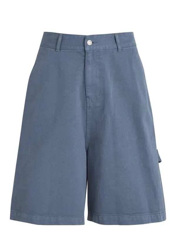 LE17SEPTEMBRE Cotton Work Shorts - Blue