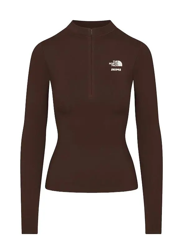 SKIMS X Tnf Refina Long Sleeve Top - Cocoa