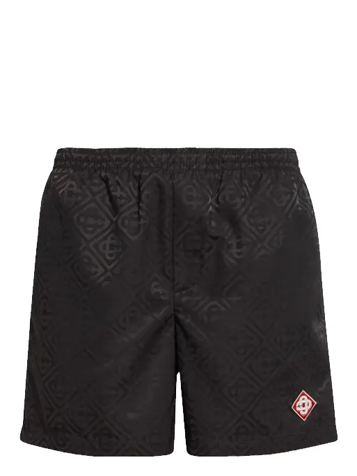 Casablanca Diamond Logo Jacquard Swim Trunks - Black