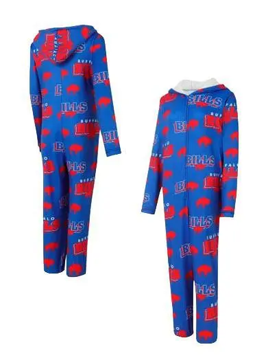 CONCEPTS SPORT Buffalo Bills Roadway Print Microfleece Union Suit - Royal