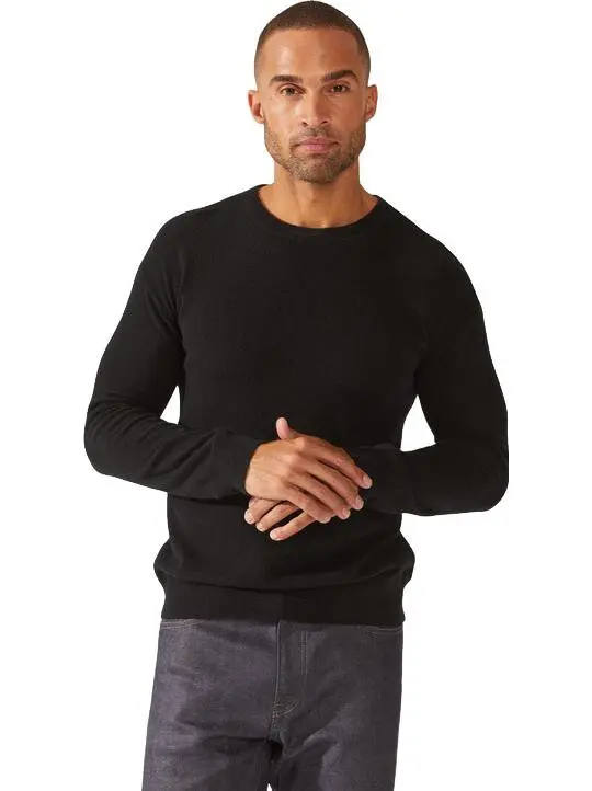 ITALIC Mateo Cashmere Crewneck Sweater - Black