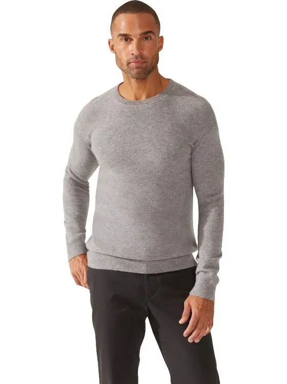 ITALIC Mateo Cashmere Crewneck Sweater - Heather Grey