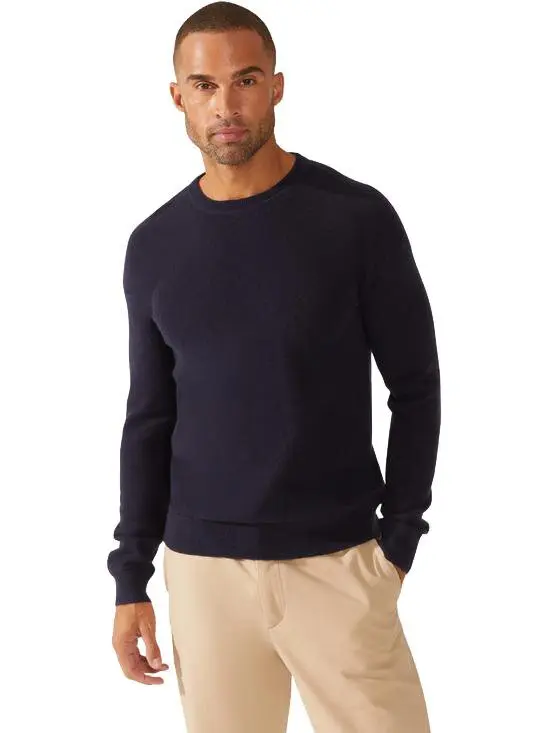 ITALIC Mateo Cashmere Crewneck Sweater - Navy