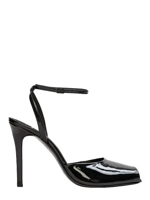 BLACK SUEDE STUDIO Wren 100 Sandal - Black Patent Leather