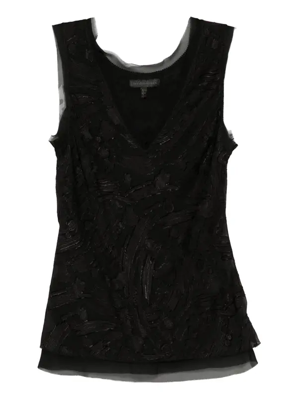 Shiatzy Chen Sense Of Ink Collection Silk Vest - Black