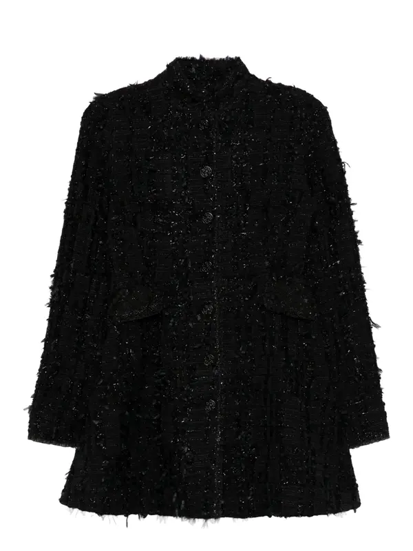 Shiatzy Chen Sense Of Ink Collection Tweed Jacket - Black
