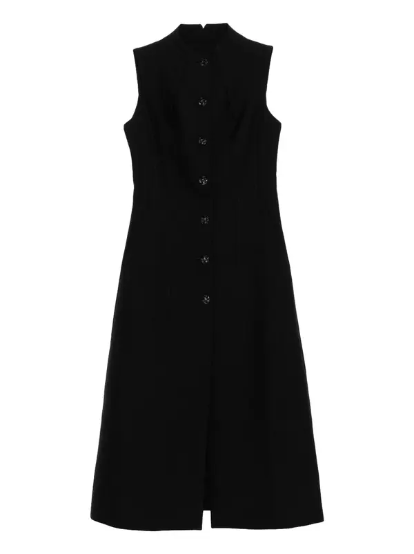 Shiatzy Chen Wool Vest Dress - Black