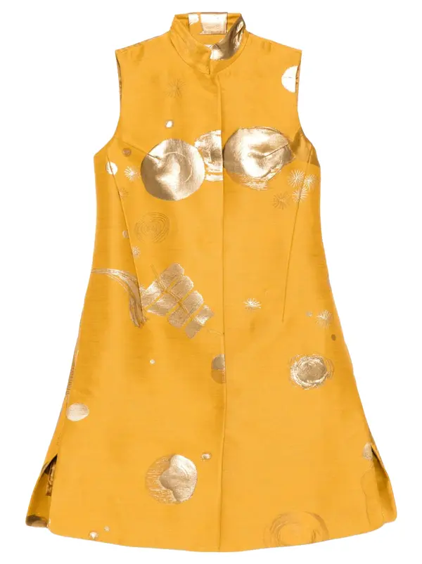 Shiatzy Chen Jacquard Dress - Yellow