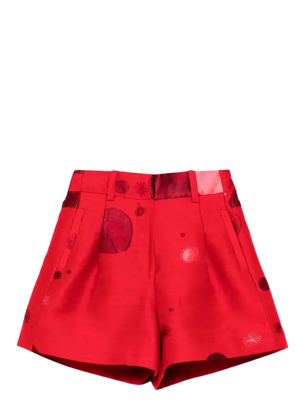 Shiatzy Chen Jacquard Shorts - Red