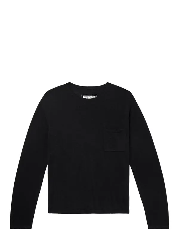 Acne Studios Kluna Logo-appliquéd Cashmere Sweater - Black