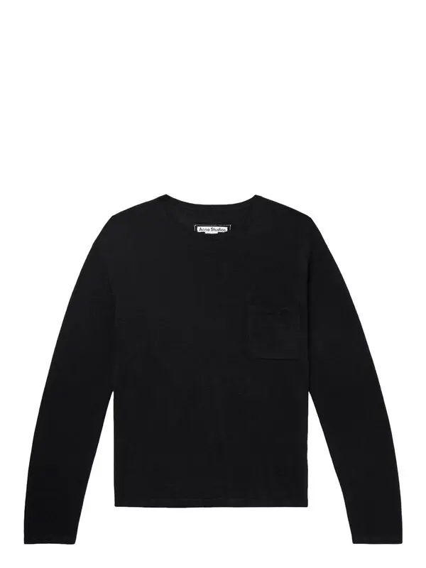 Acne Studios Kluna Logo-appliquéd Cashmere Sweater - Black