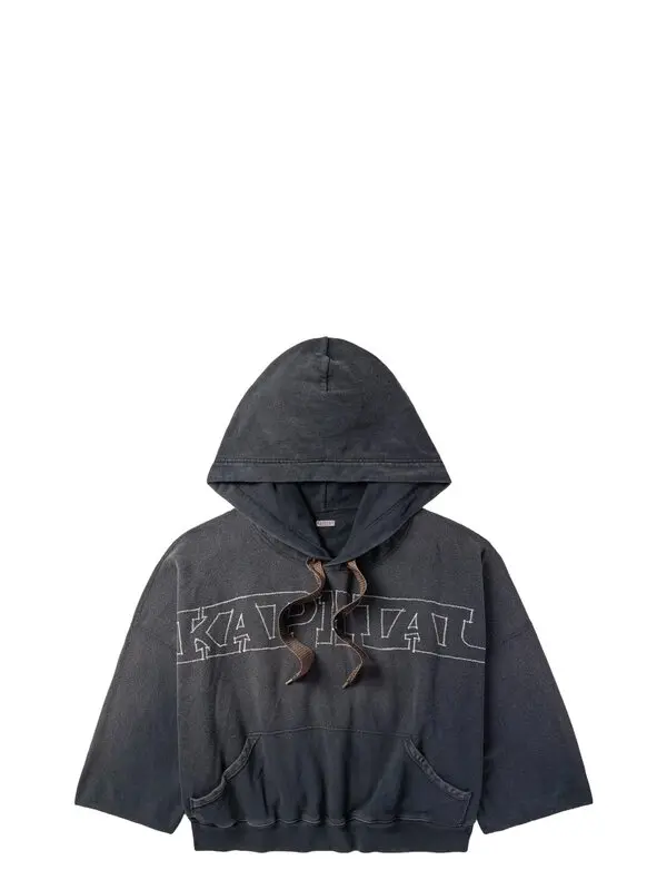 Kapital Oversized Logo-embroidered Hoodie - Gray