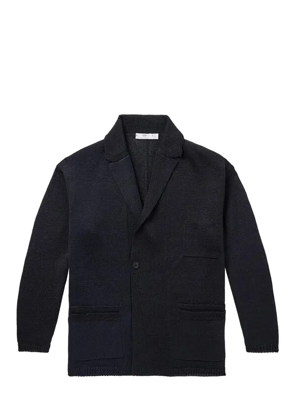 Inis Meáin Knitted Linen Cardigan - Black