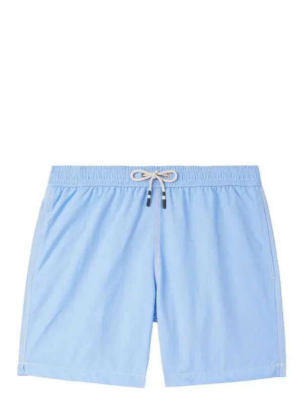 Hartford Straight-leg Mid-length Swim Shorts - Blue
