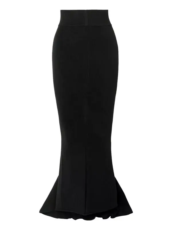 Rick Owens Dauphine Jersey Maxi Skirt - Black
