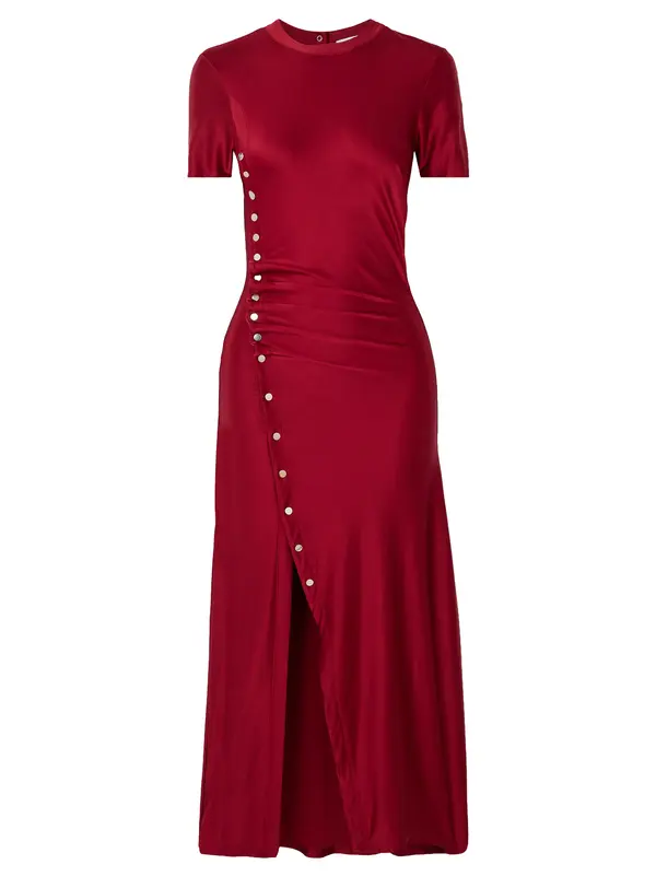 Rabanne Stretch-jersey Midi Dress - Red