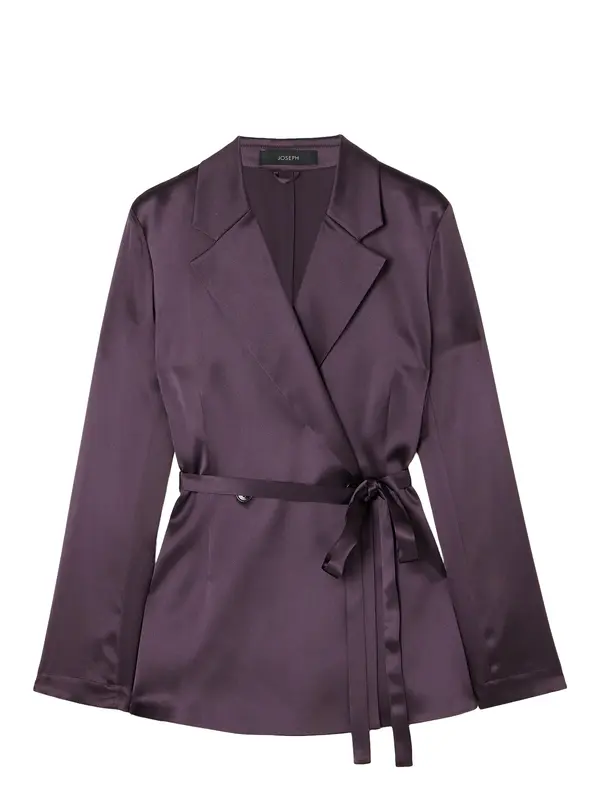 JOSEPH Joubert Silk-satin Blazer - Purple