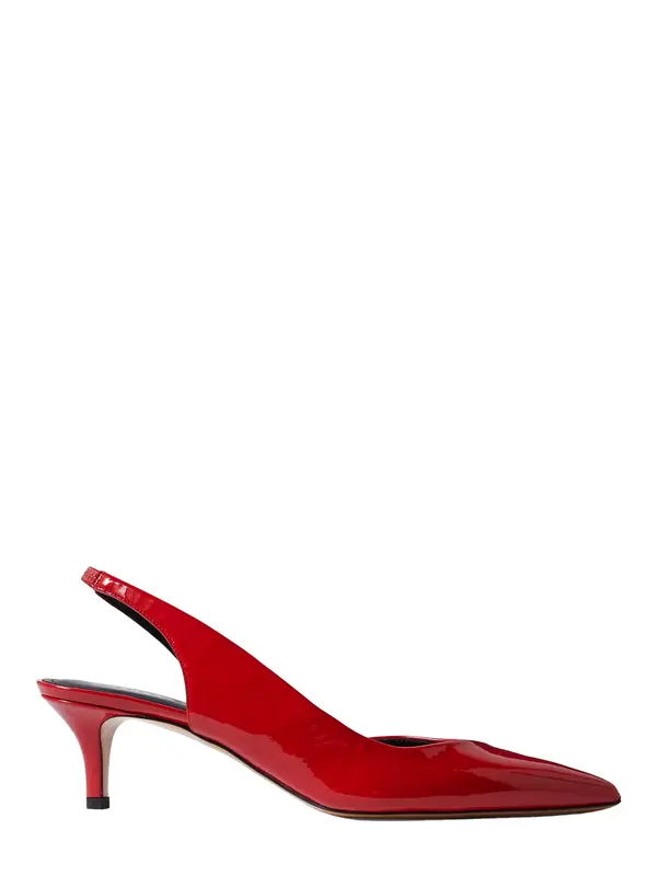 Isabel Marant Padim Patent-leather Slingback Pumps - Red