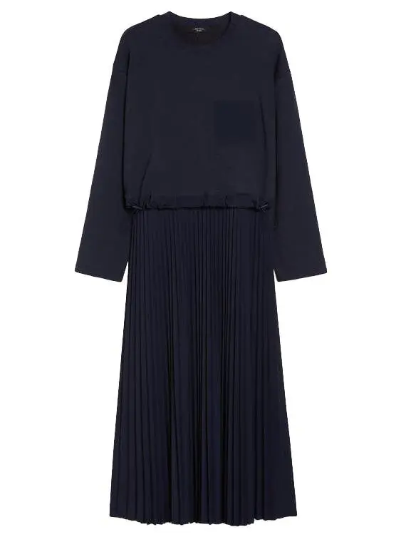 Max Mara Scatola Long Sleeve Dress - Navy