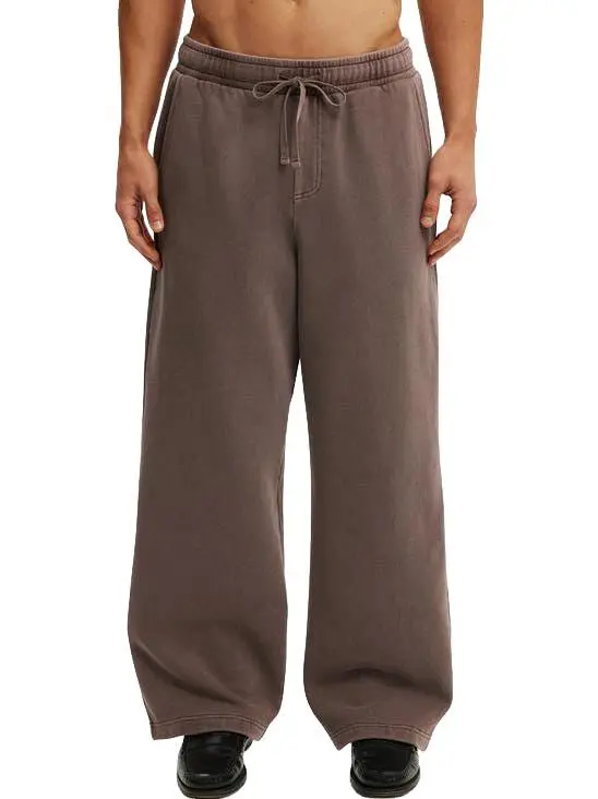 COTTON ON Super Baggy Track Pant - Wild Cherry Wash