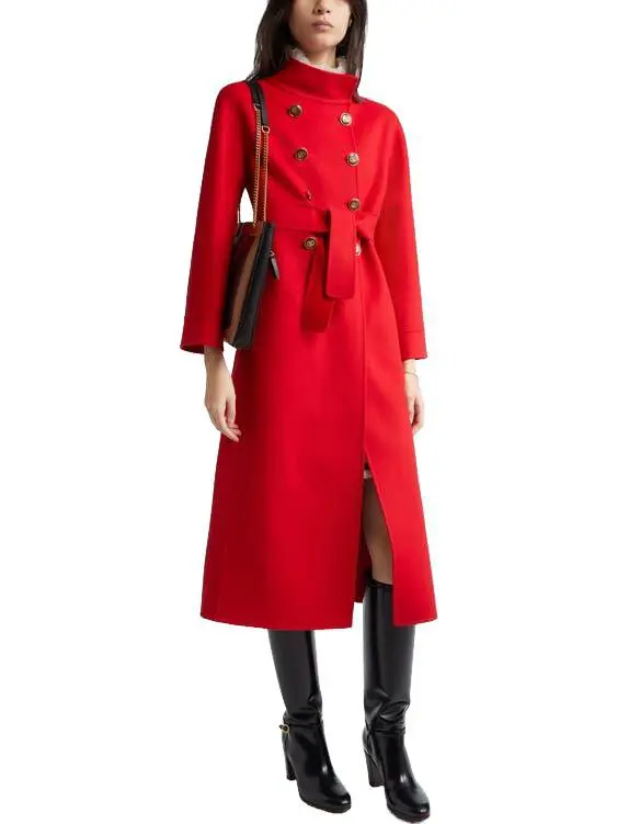 Valentino Garavani Double-breasted Wool-cashmere Belted Coat - Paris
