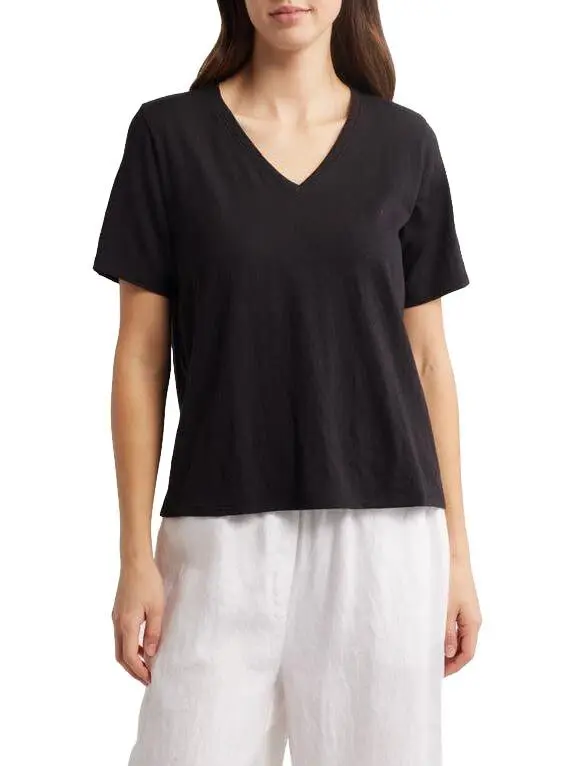 Eileen Fisher Easy Organic Cotton T-shirt - Black