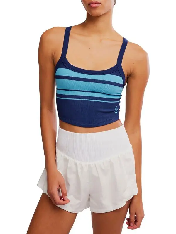 Free People All Clear Stripe Camisole - Midnight Navy Combo