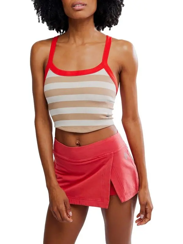 Free People All Clear Stripe Camisole - White Combo
