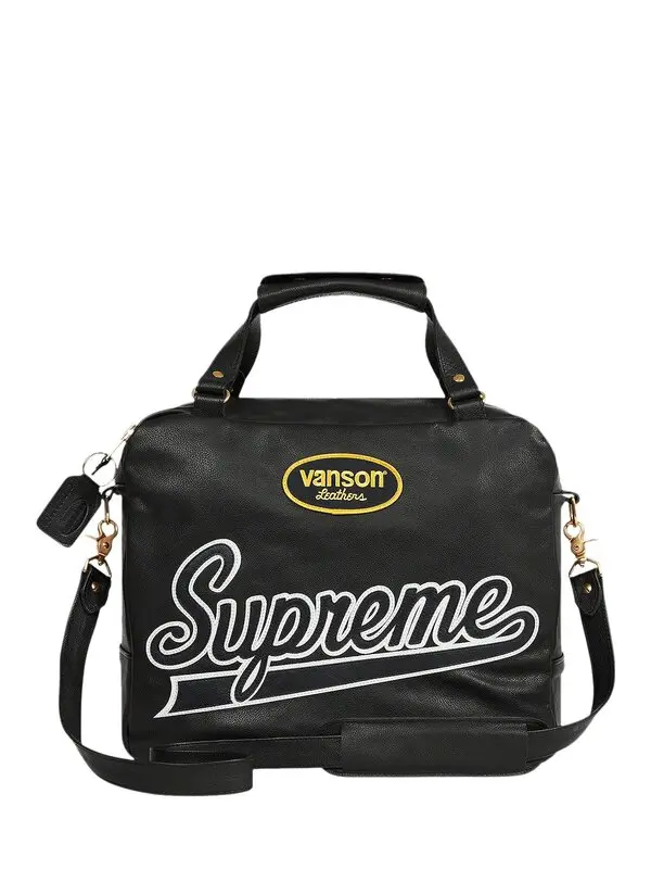 Supreme X Vanson Leathers Spider Web Bag - Black