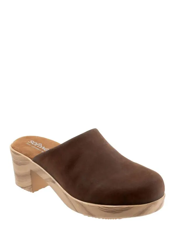 SOFTWALK® Felida Platform Mule - Brown Oily