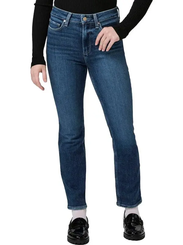 Paige Cindy High Waist Ankle Straight Leg Jeans - Arpeggio