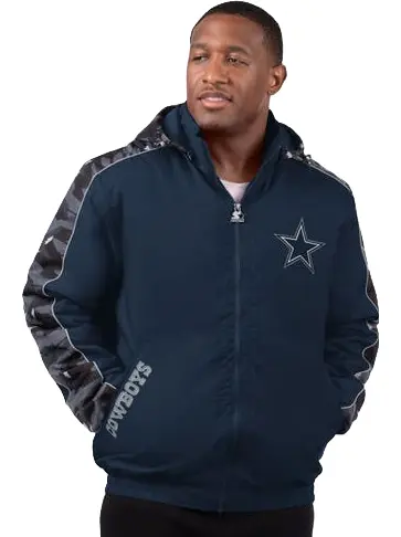 STARTER Dallas Cowboys Thursday Night Gridiron Full-zip Jacket - Navy