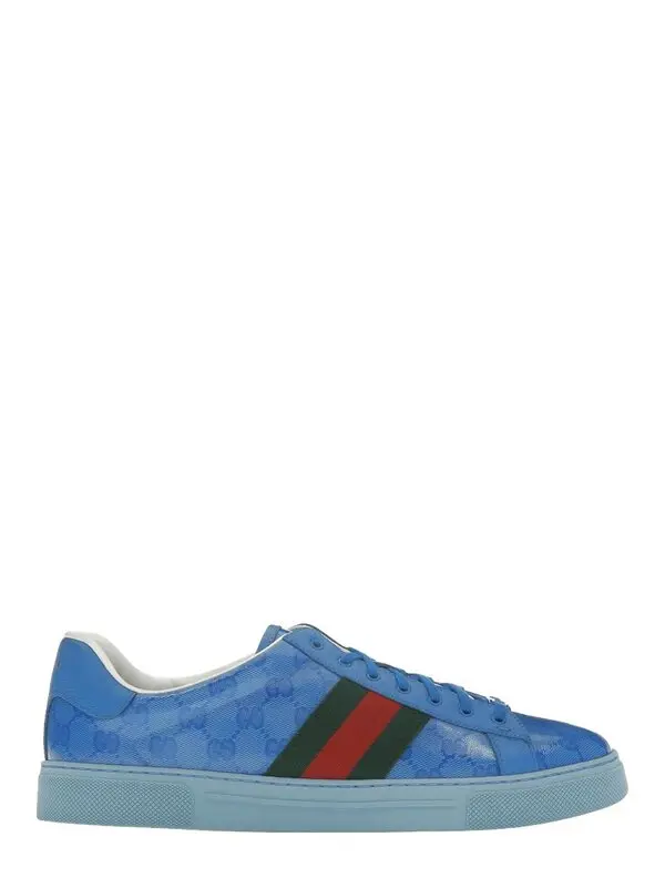 Gucci Ace Gg Crystal Canvas Sneakers - Blue/green/red