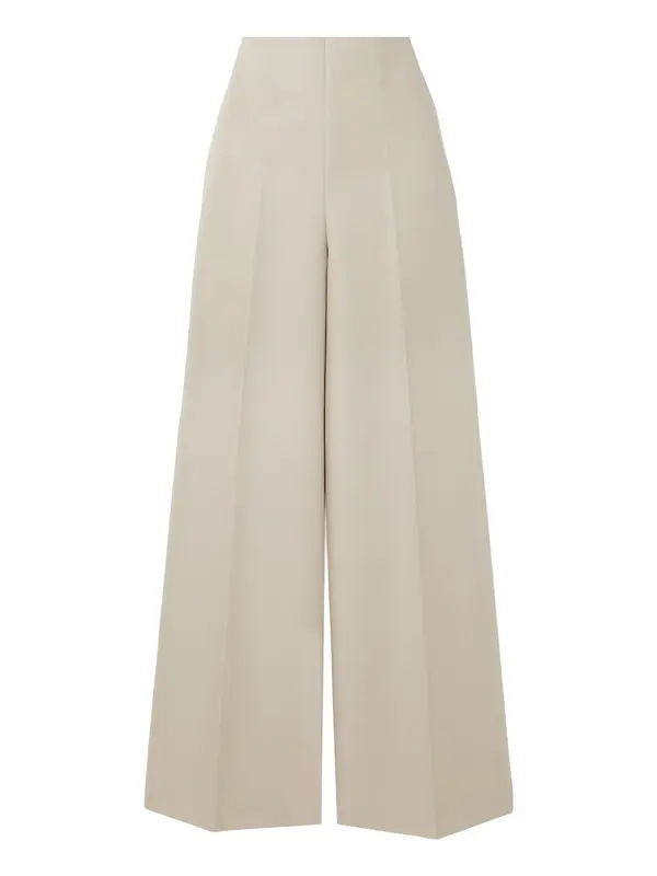 RÓHE Cotton-twill Wide-leg Trousers - Neutrals