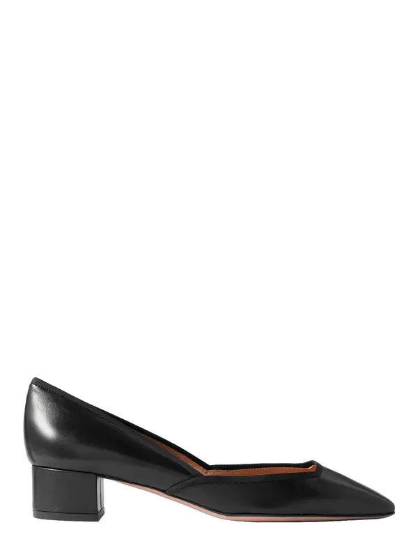 AQUAZZURA Maia 35 Leather Pumps - Black