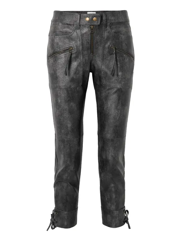 MARANT ETOILE Cindy Lace-up Cropped Pants - Black