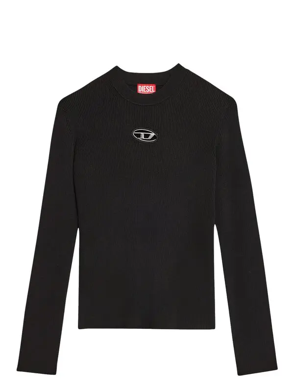 Diesel Oval D Ribbed Sweater - Very/black