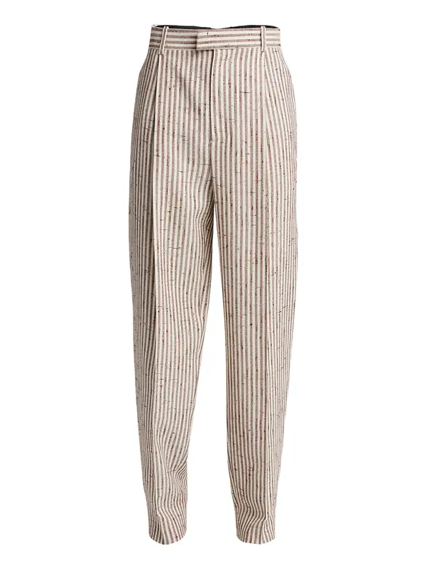 Bottega Veneta Knotted Stripe Trousers - Chalk Wht