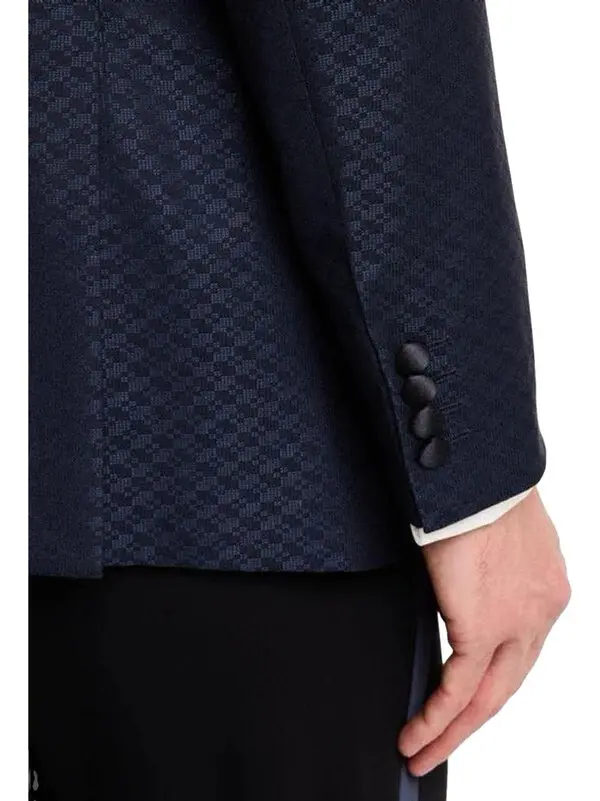 Emporio Armani Apos;s Geo Jacquard Dinner Jacket - Blue