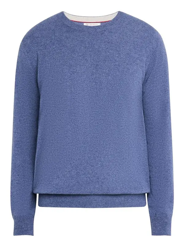 Brunello Cucinelli Cashmere Crewneck Sweater - Denim