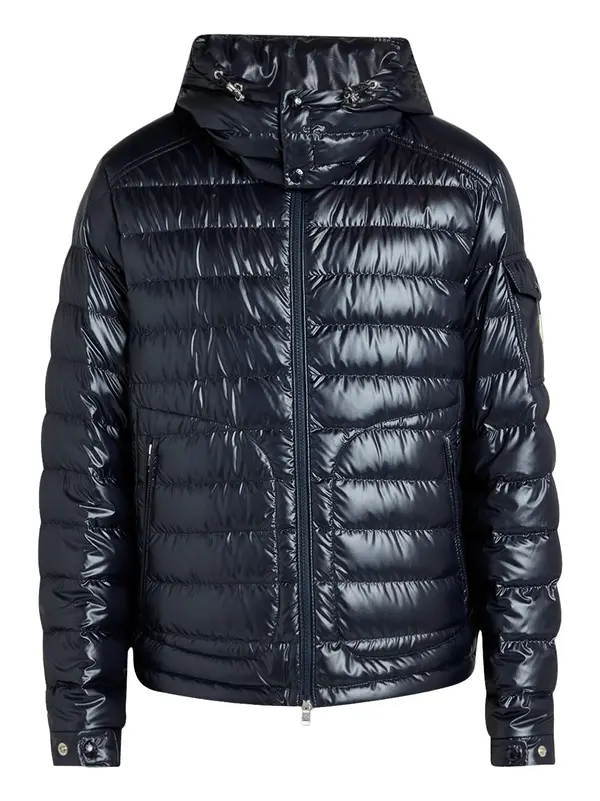 Moncler Lauros Hooded Down Jacket - Navy