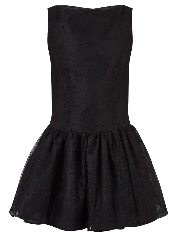 Nina Ricci Peplum-hem Mini Dress - Black