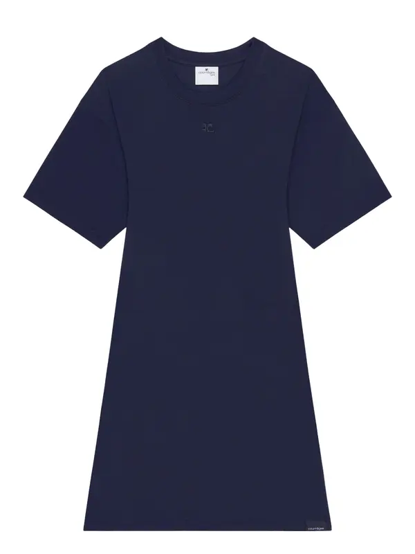 COURREGES T-shirt Mini Dress - Blue