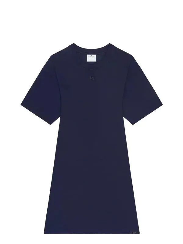 COURREGES T-shirt Mini Dress - Blue