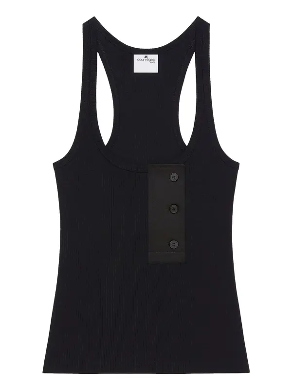 COURREGES Oblique 90's Tank Top - Black
