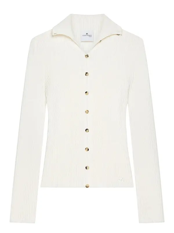 COURREGES Solar Cardigan - White