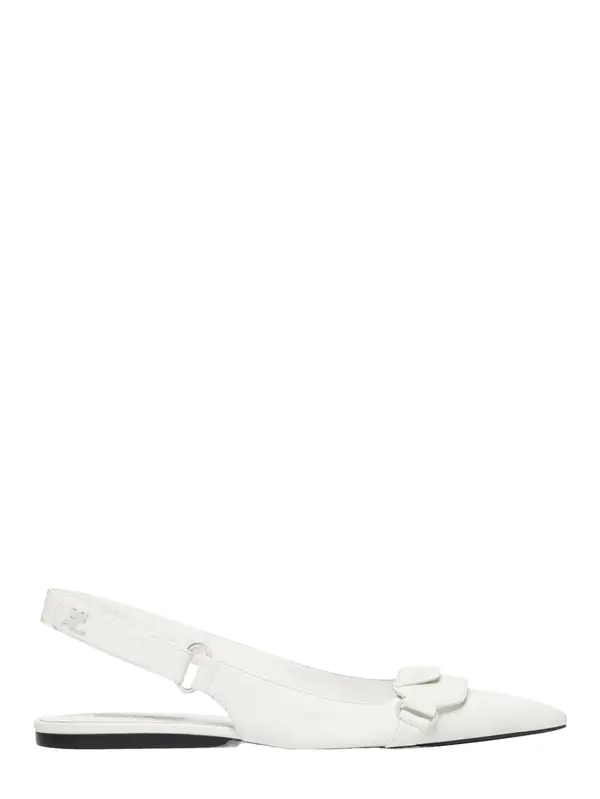 COURREGES Racer Ballet Flats - White