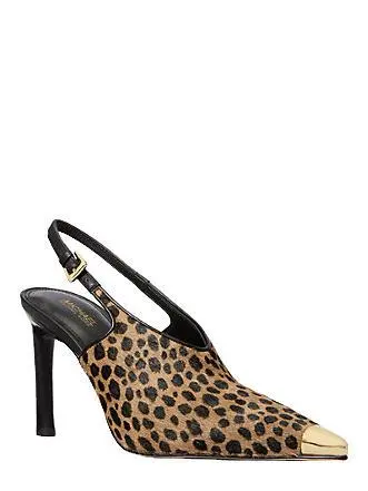 Michael Kors Kasia Cheetah Print Slingback Pump - Natural