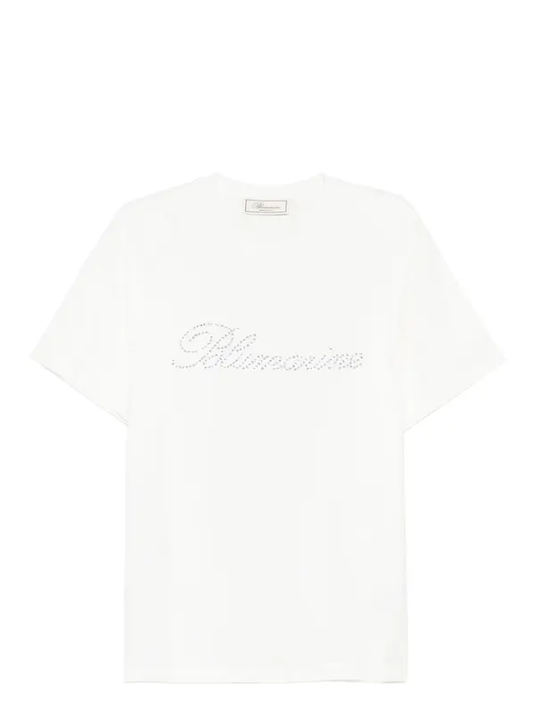 Blumarine Logo-appliqué T-shirt - White