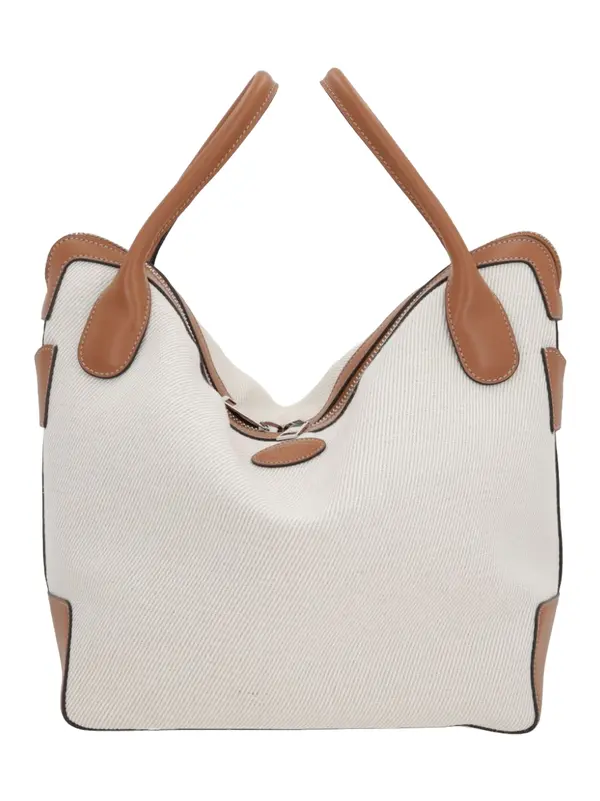TOD'S Canvas Shoulder Bag - White